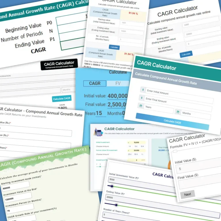CAGR Calculator (Compound Annual Growth Rate) - Free Tool