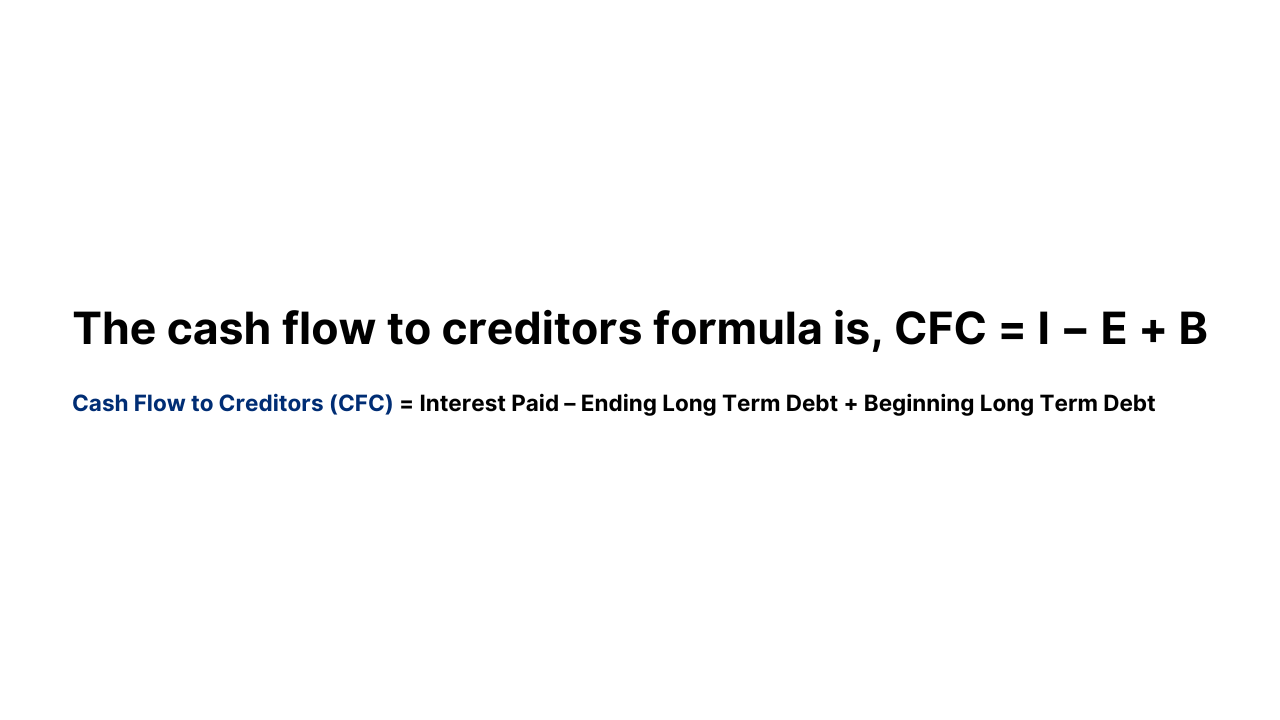 What is Cash Flow to Creditors? Explore Formula, Calculation ...
